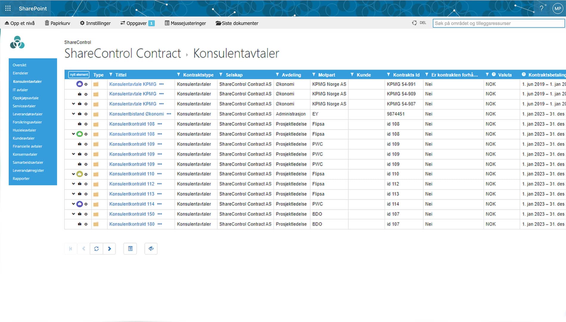 ShareControl Contract - System for contract management